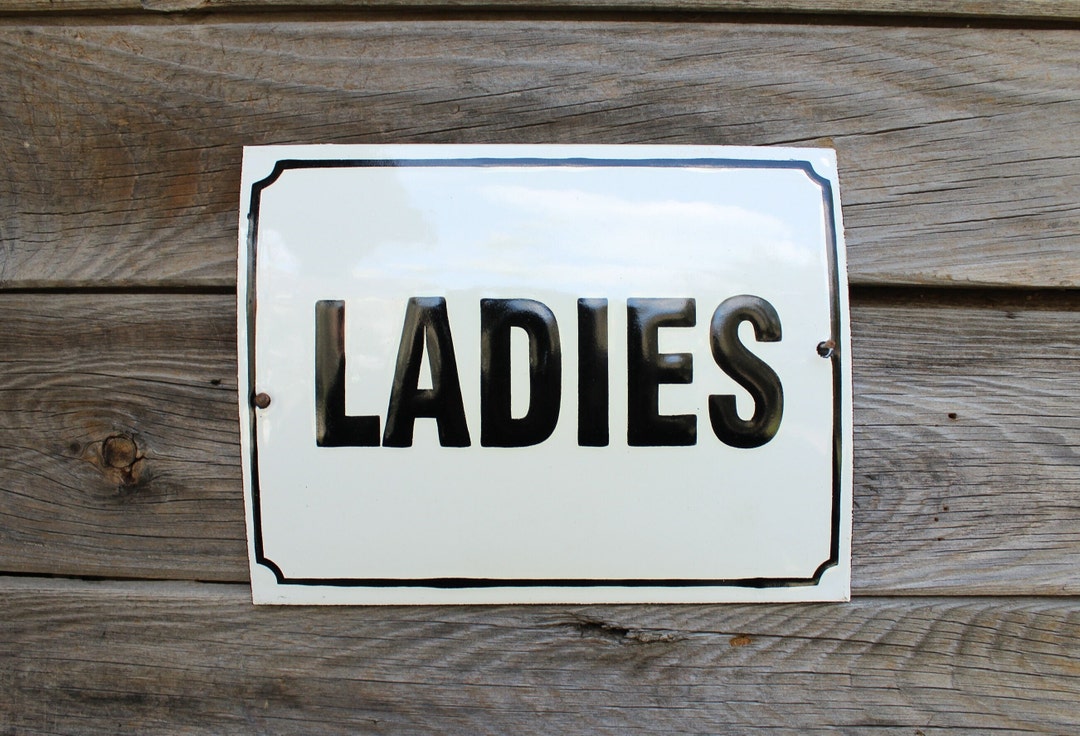 Metal Enamel Sign, Sign "ladies", Enamelled Signs, Wall Decor, Vintage ...