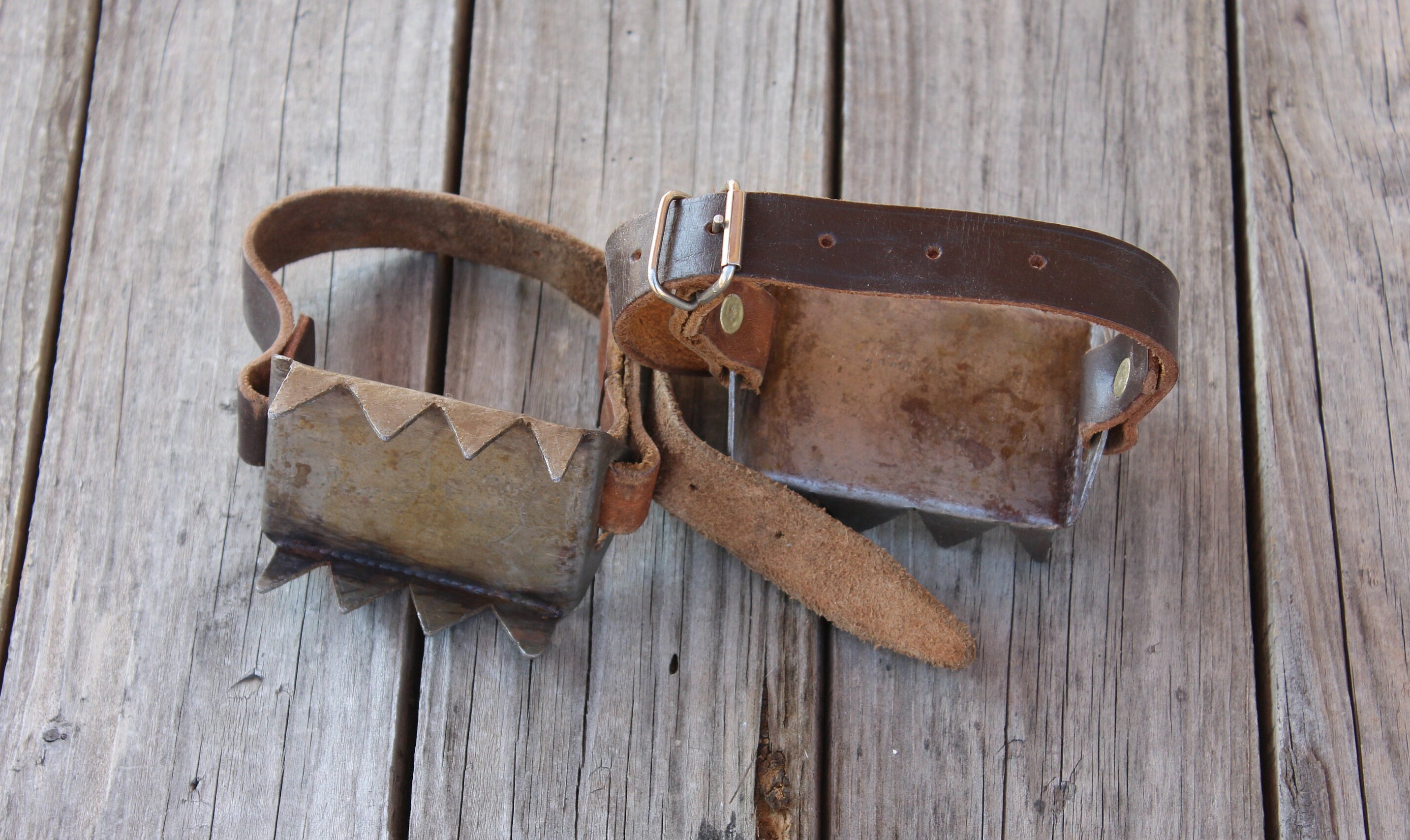 Vintage Ice Spikes, Retro Metal and Leather Winter Shoe Accessories - Etsy
