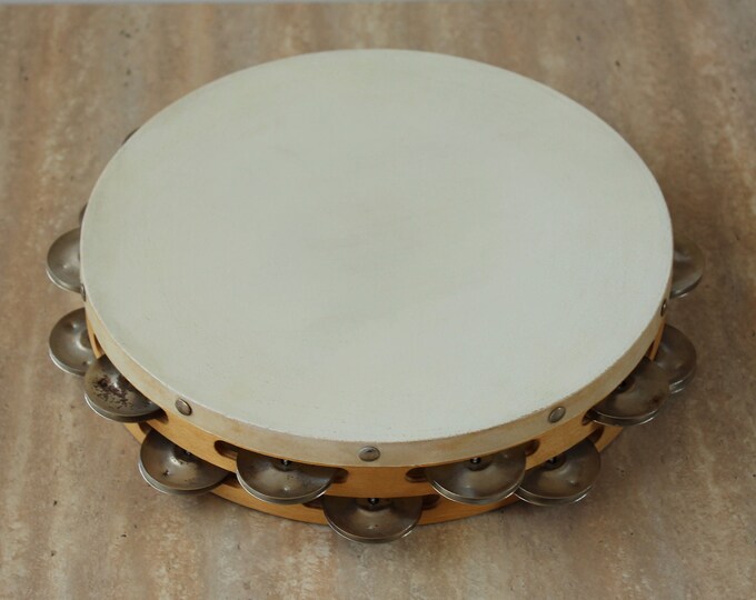 Wooden Tambourine, Vintage WERCO Tambourine, Wooden Musical Instrument ...