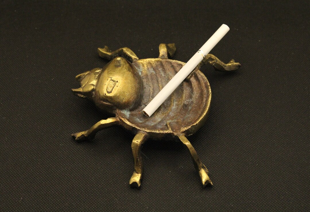 Vintage Brass Beetle Ashtray, Mid-century Decor - Etsy