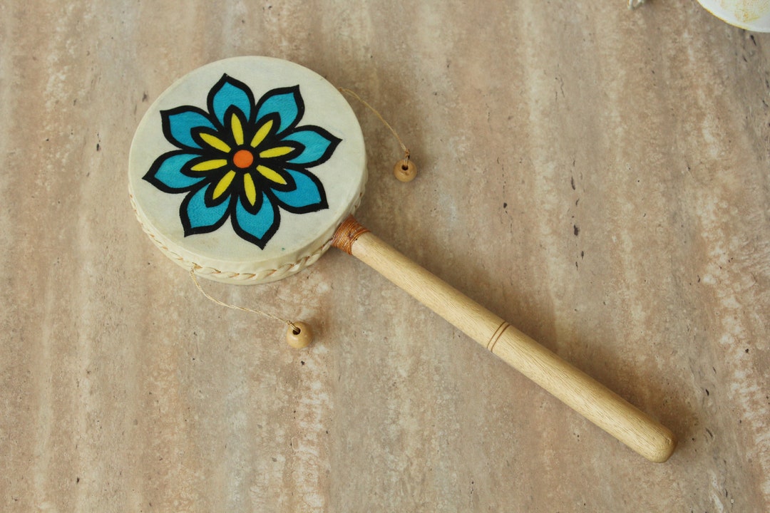Small Drum, Vintage Leather Drum, Children's Musical Instrument, Folk ...
