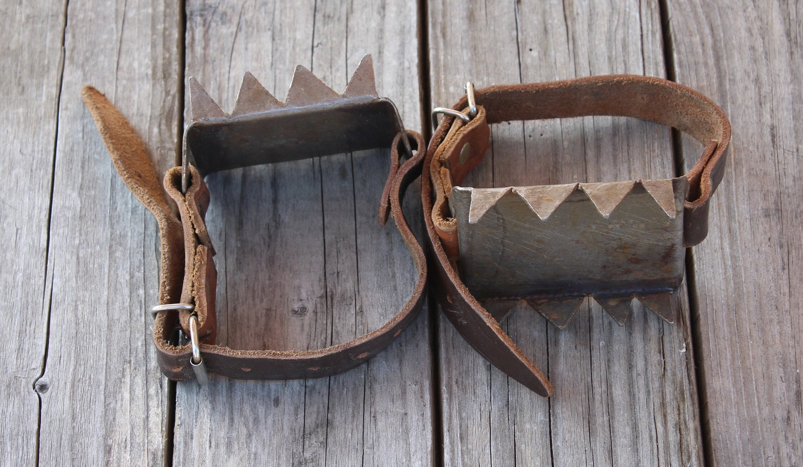 Vintage Ice Spikes, Retro Metal and Leather Winter Shoe Accessories - Etsy