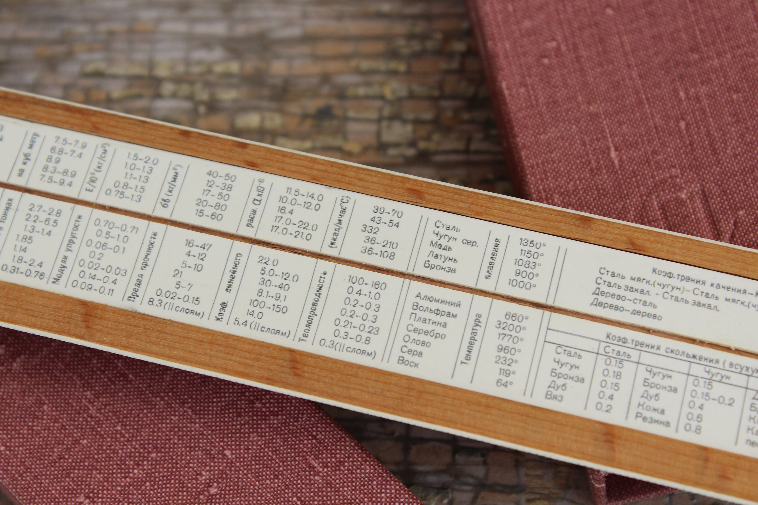 Wooden Engineering Tool Vintage Logarithmic Ruler - Etsy