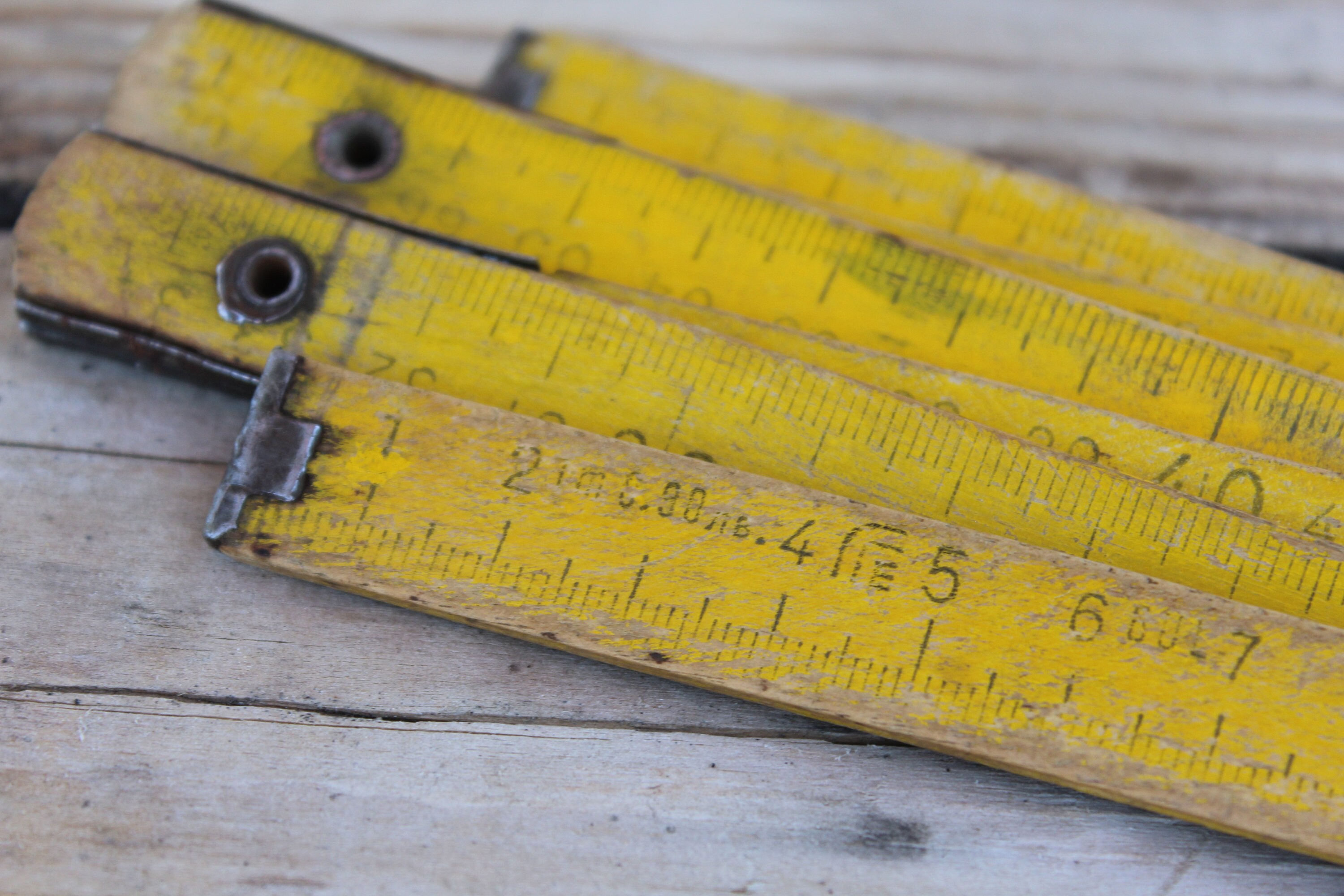 Vintage Wooden Ruler Folding Ruler Industrial Wooden Metre - Etsy