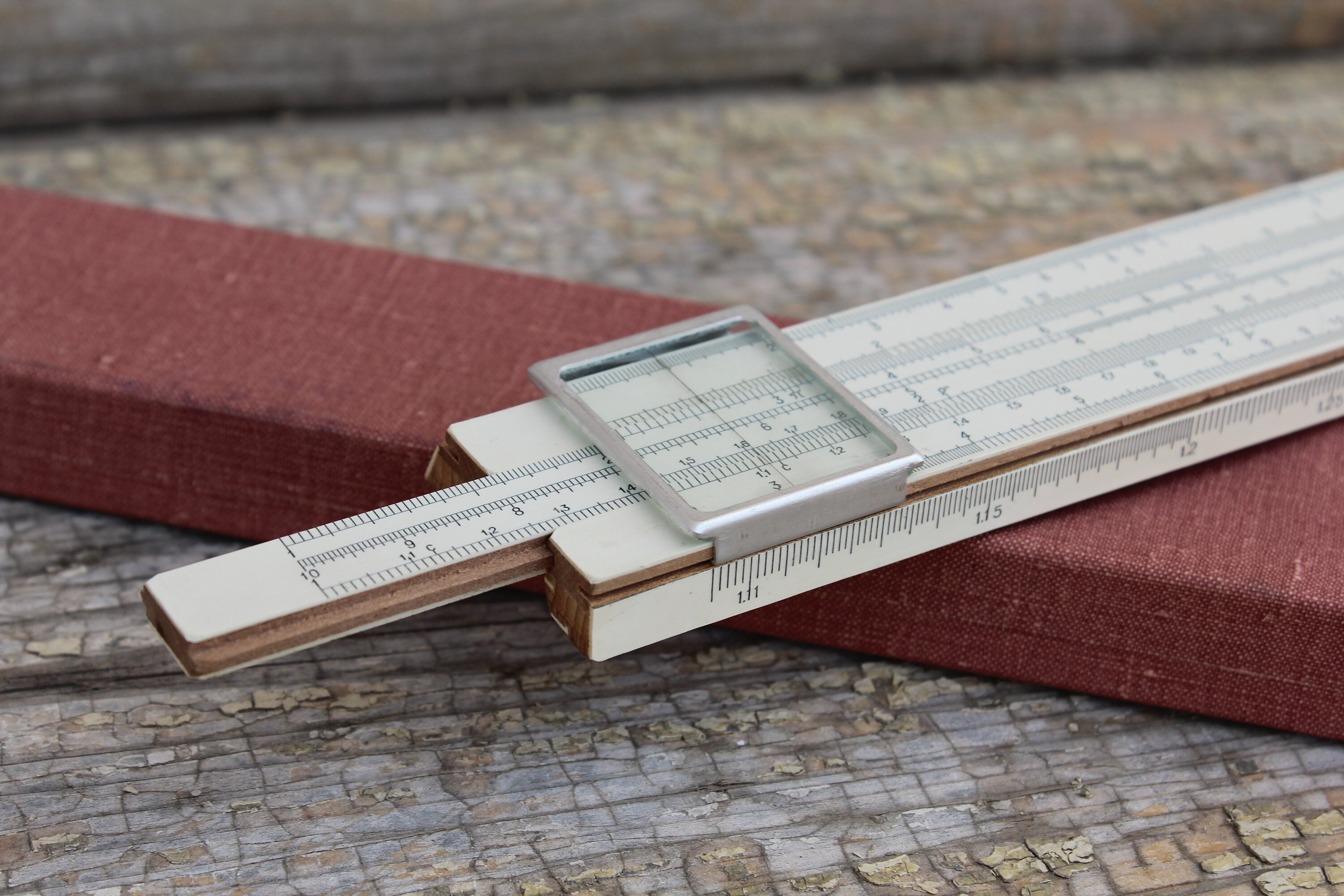 Wooden Engineering Tool Vintage Logarithmic Ruler - Etsy