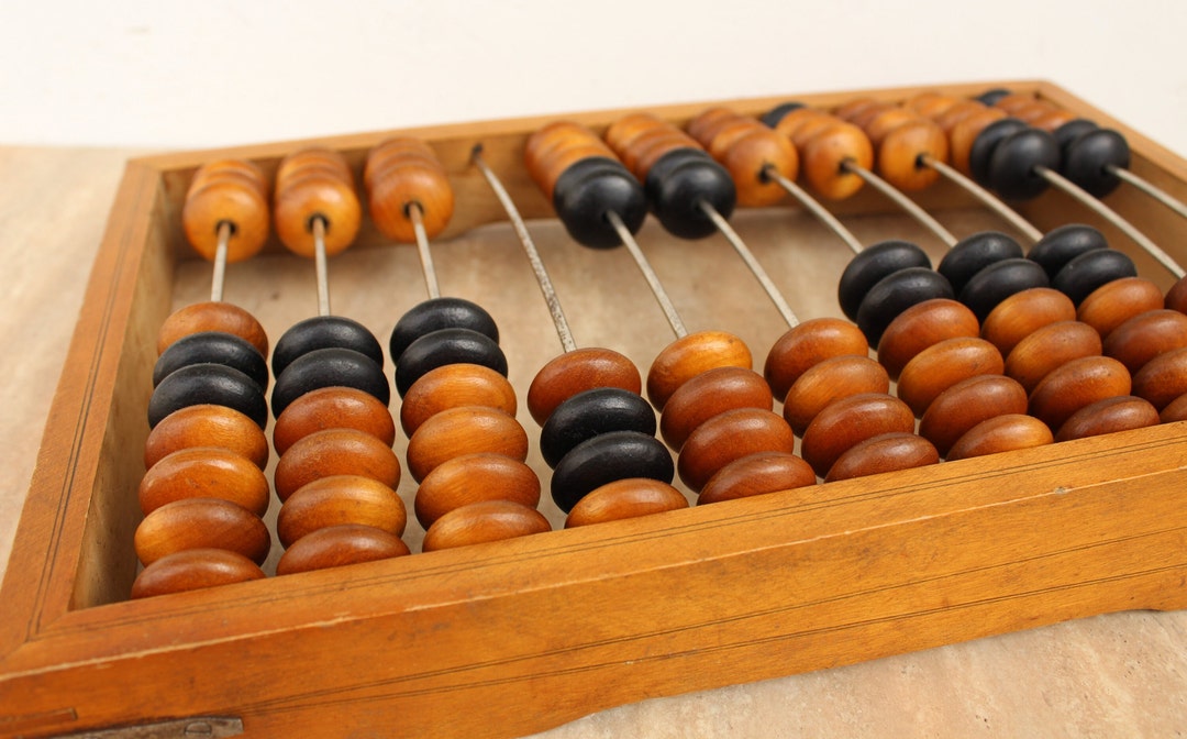 Old Wooden Abacus, Wooden Abacus, Primitive Calculator, Vintage ...