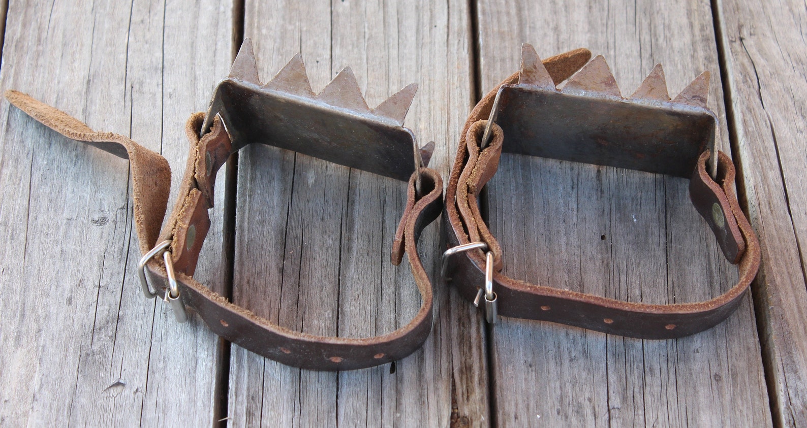 Vintage Ice Spikes, Retro Metal and Leather Winter Shoe Accessories - Etsy