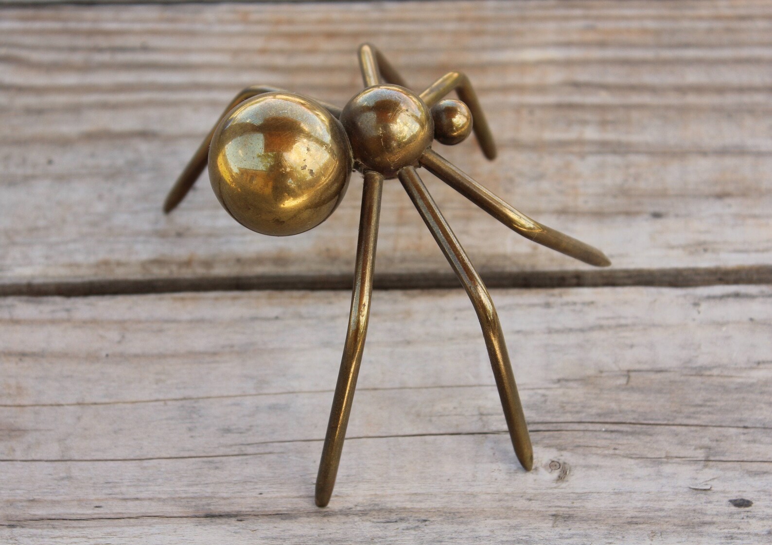 Brass Spider Vintage Brass Figurine Metal Figurines Etsy