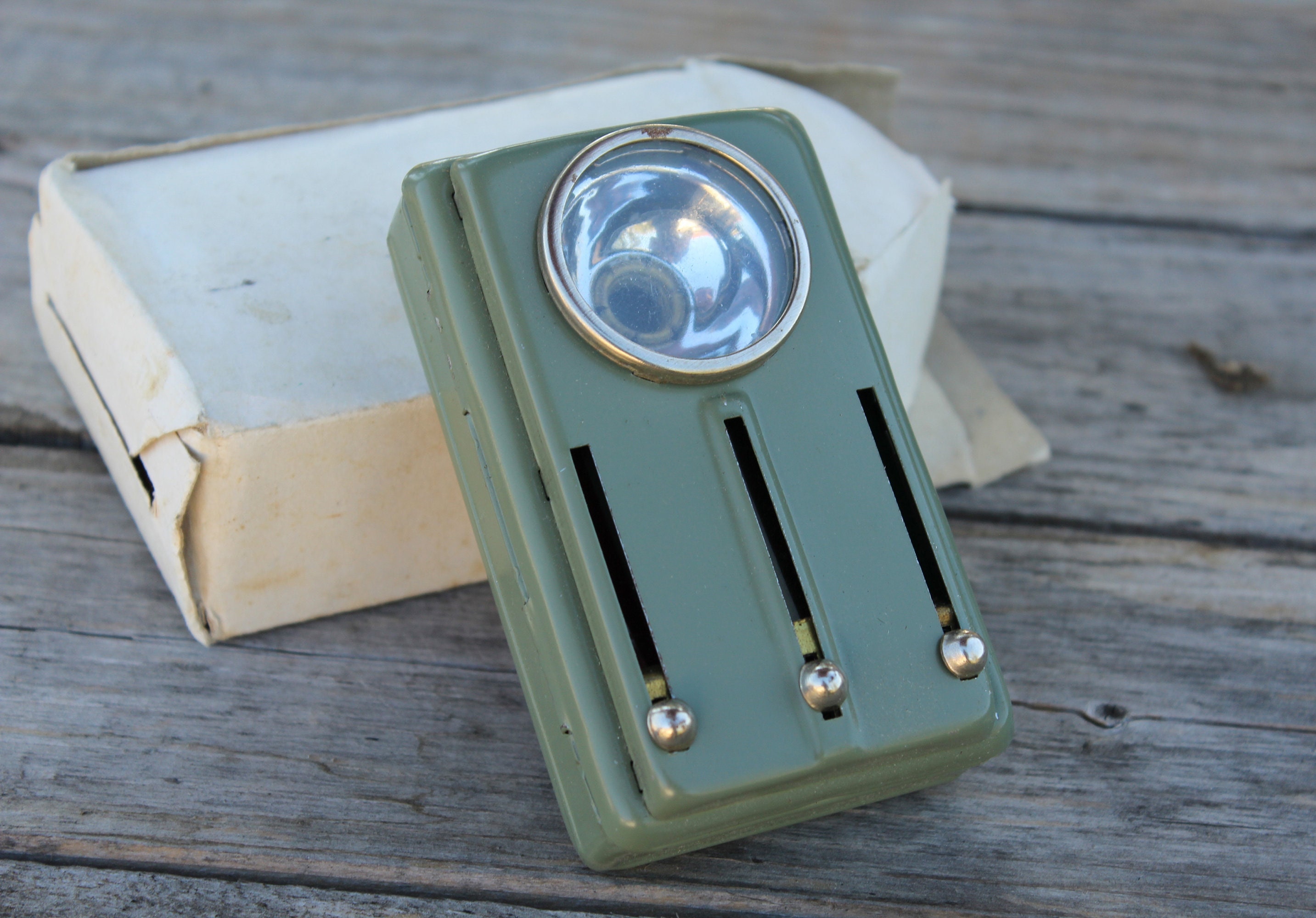 Vintage Metal Flashlight Military Flashlight 4 Light Colors - Etsy Hong ...