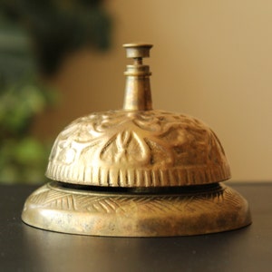 Vintage Bell, Brass Service Bell, Vintage Hotel Bell, Reception Bell ...
