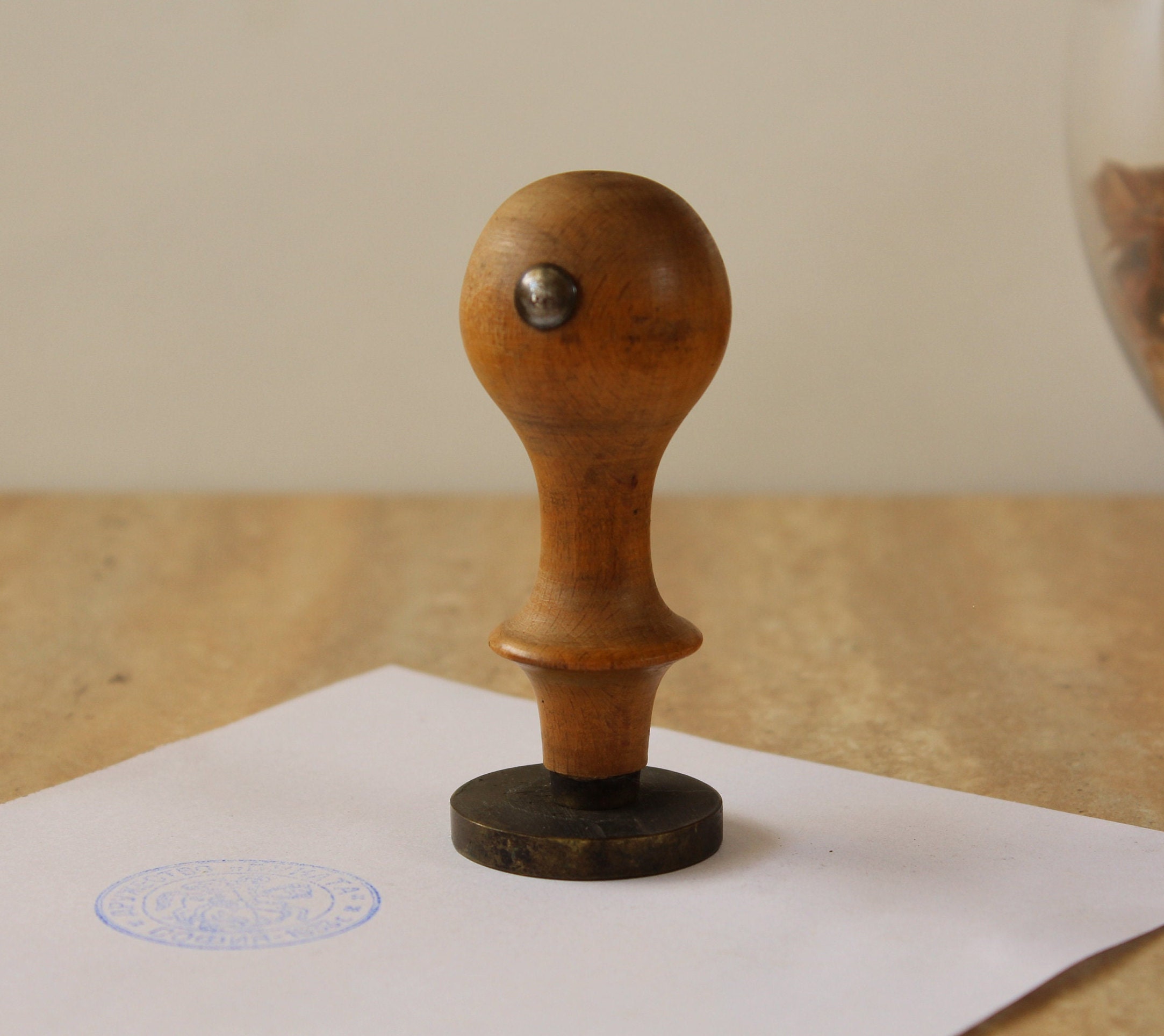 Old Stamp Ink Stamp Wood and Bronze Vintage Stamp Stamps - Etsy