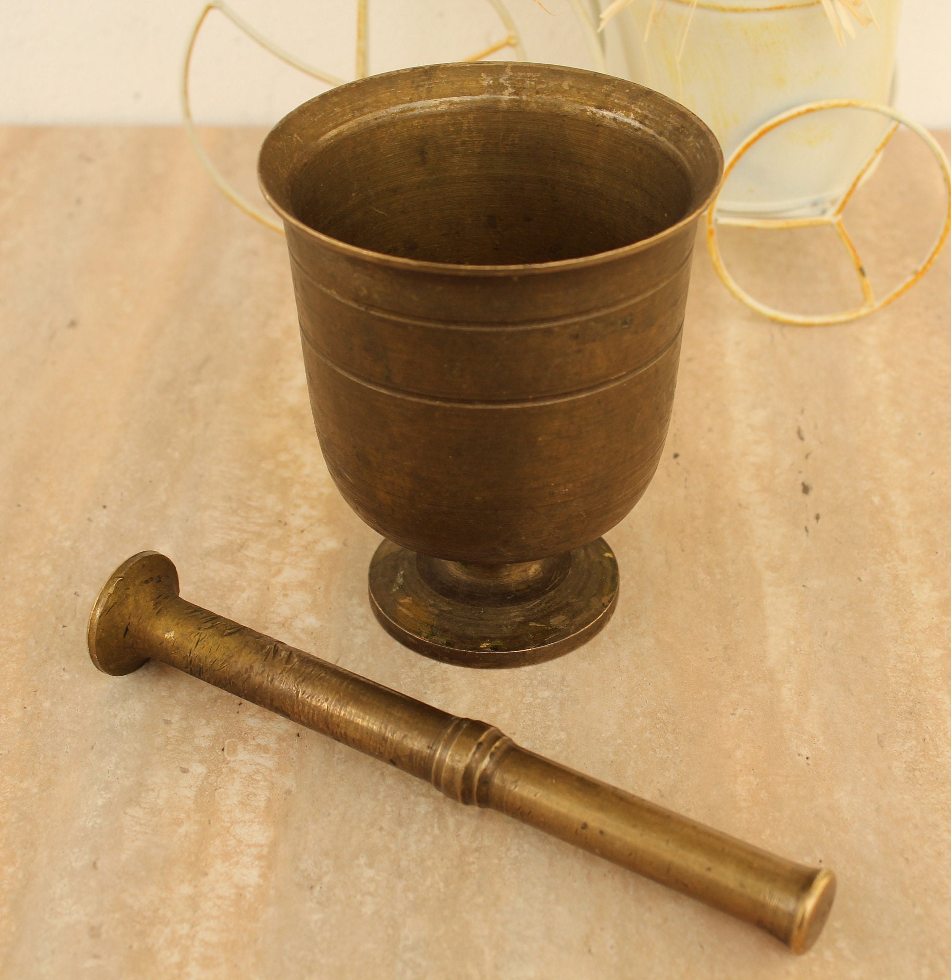 Vintage Bronze Mortar Bronze Mortar and Pestle Vintage | Etsy