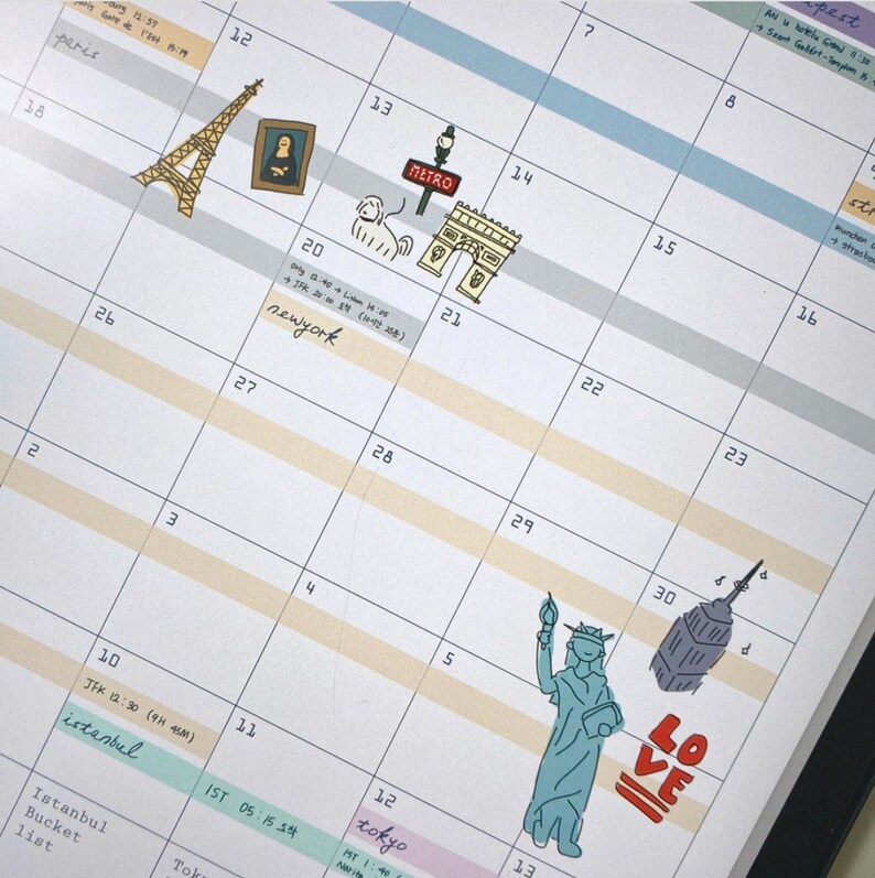 Printable Digital Stickers PNG My City Series New York / - Etsy