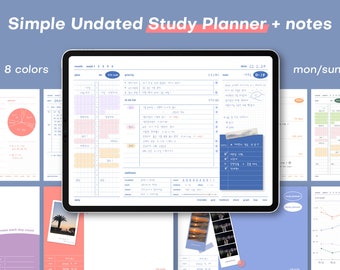 Digital Study Planner for iPad and Tablet Study Session With - Etsy
