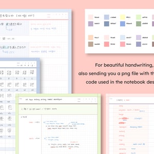 DIY Pastel Language Study Journal Notebook / English, Korean, Japanese ...