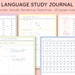 Language Study Journal Notebook / English, Korean, Japanese, Chinese ...