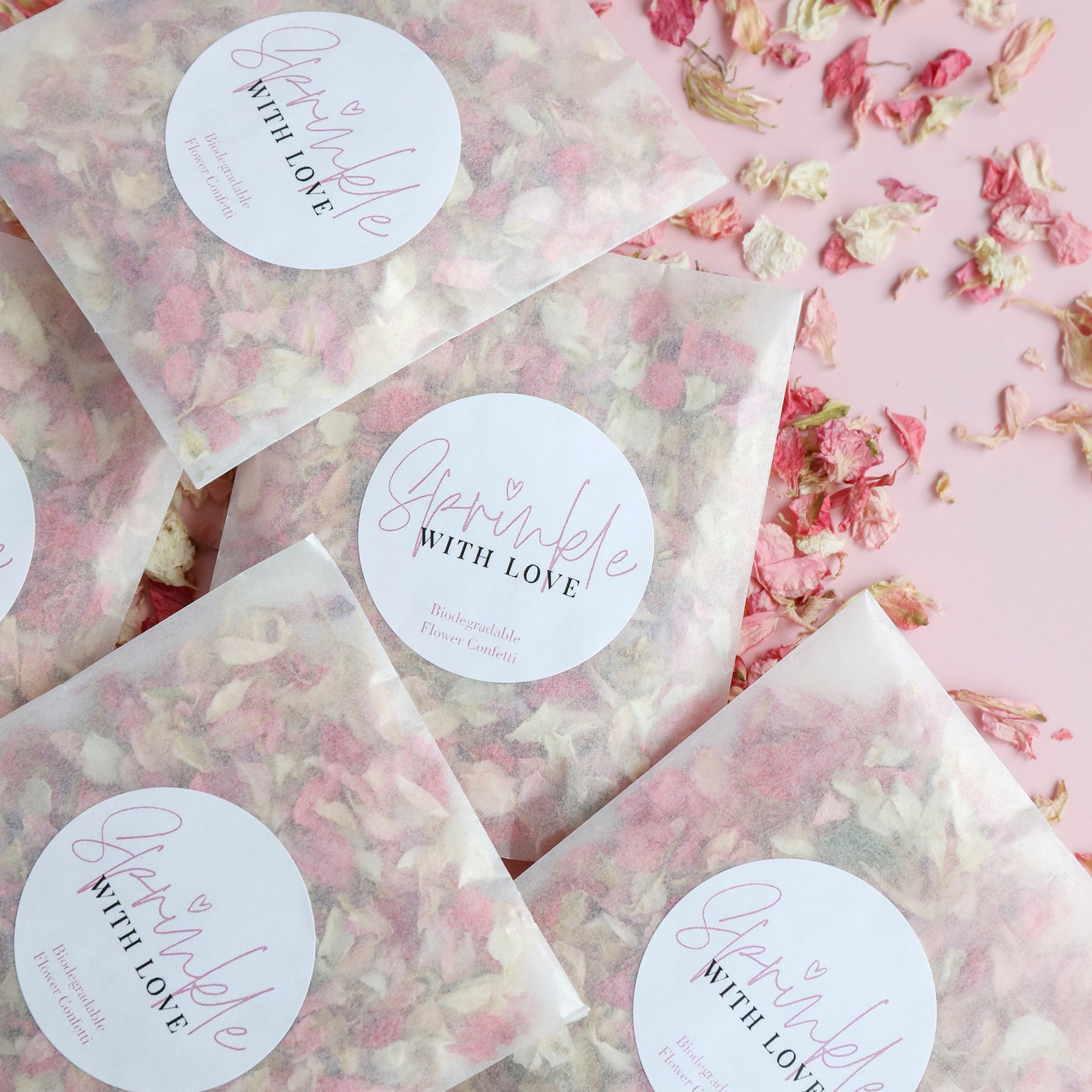 Sprinkle With Love Biodegradable Confetti Packets Natural - Etsy