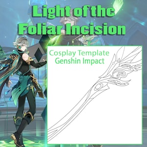 Light of the Foliar Incision - Genshin Impact Cosplay Template - Etsy