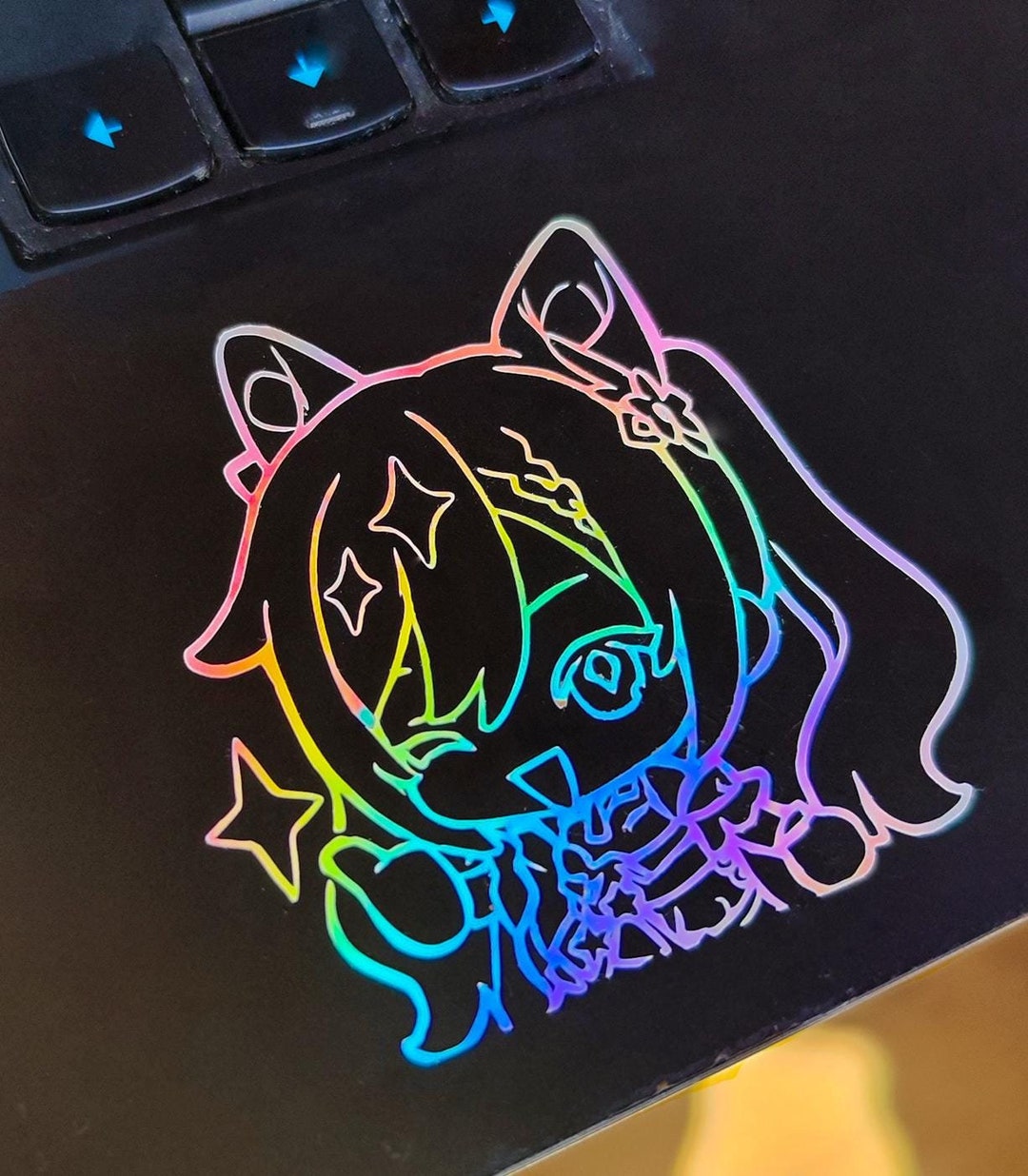 Keqing Genshin Impact Holographic Vinyl Sticker - Etsy