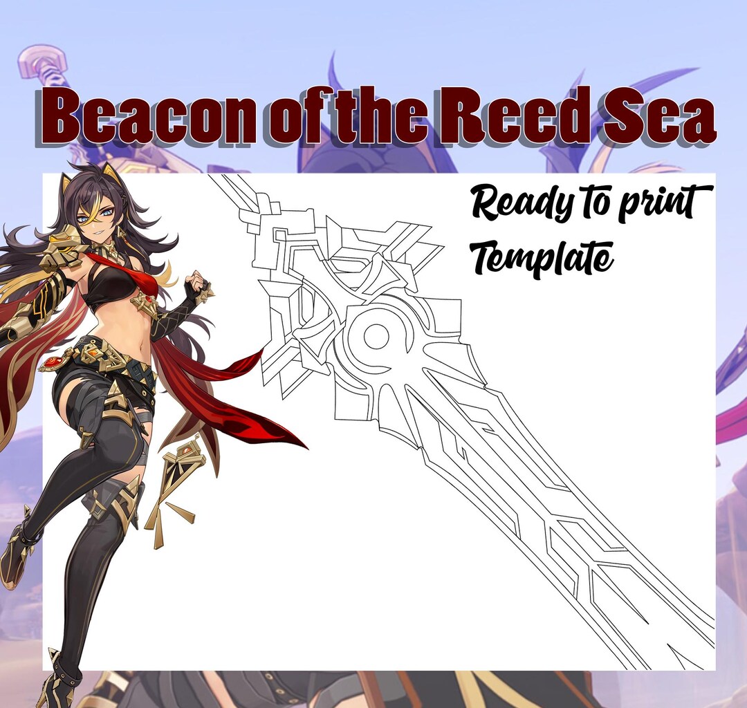 Beacon of the Reed Sea - Genshin Impact - Cosplay Template Dehya Weapon ...