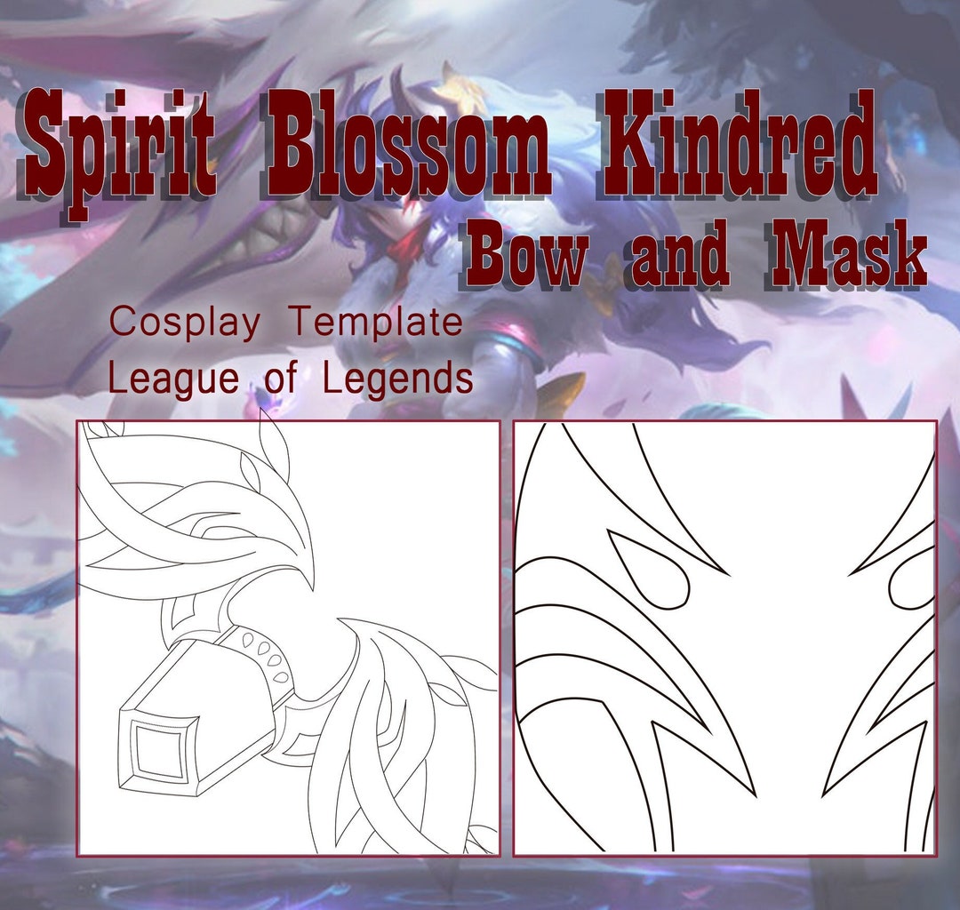 Spirit Blossom Kindred - Bow and Mask League of Legends Cosplay ...