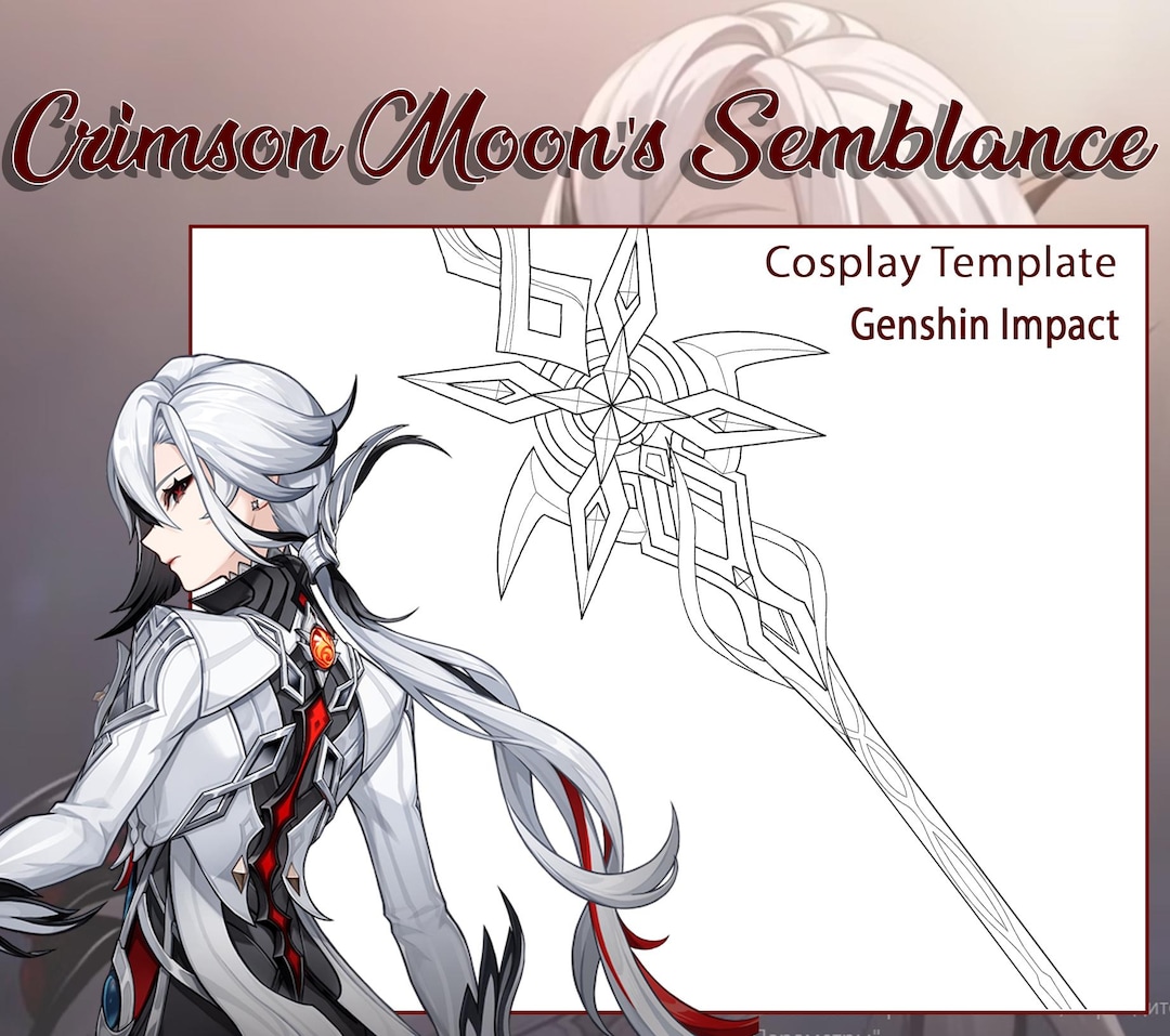Crimson Moon's Semblance - Genshin Impact Cosplay Template - Etsy