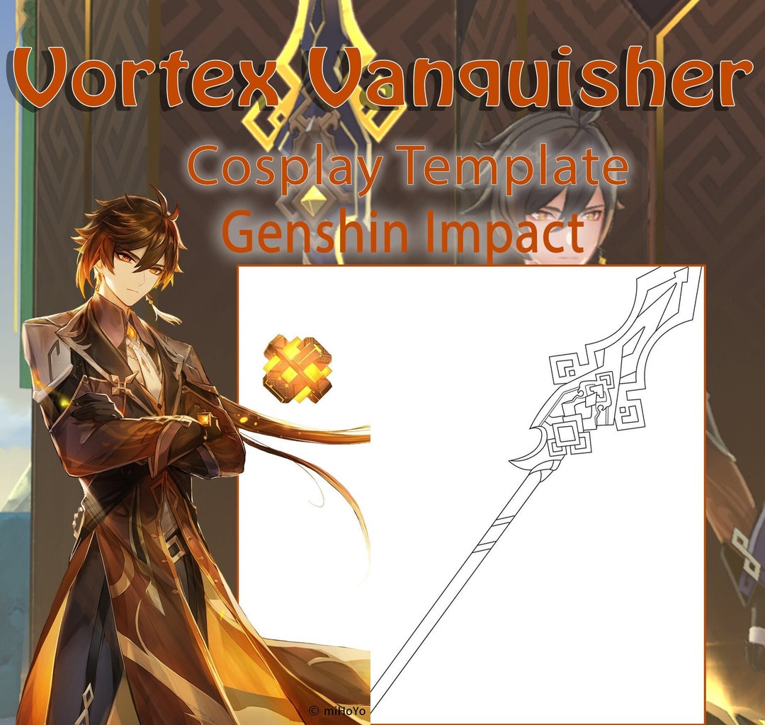 Vortex Vanquisher - Genshin Impact Cosplay Template - Zhongli DIY ...