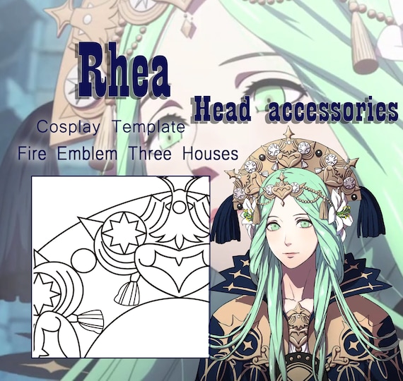 Rhea Head Accessories Template Fire Emblem Three Houses | Etsy