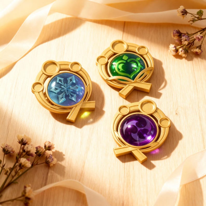 Genshin Impact - Inazuma Vision - ALL ELEMENTS - Handmade Resin Visions ...