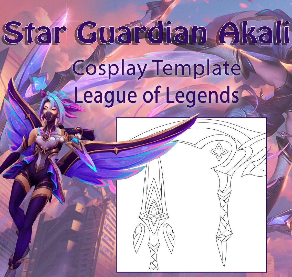 Star Guardian Akali Kama and Kunai League of Legends - Etsy