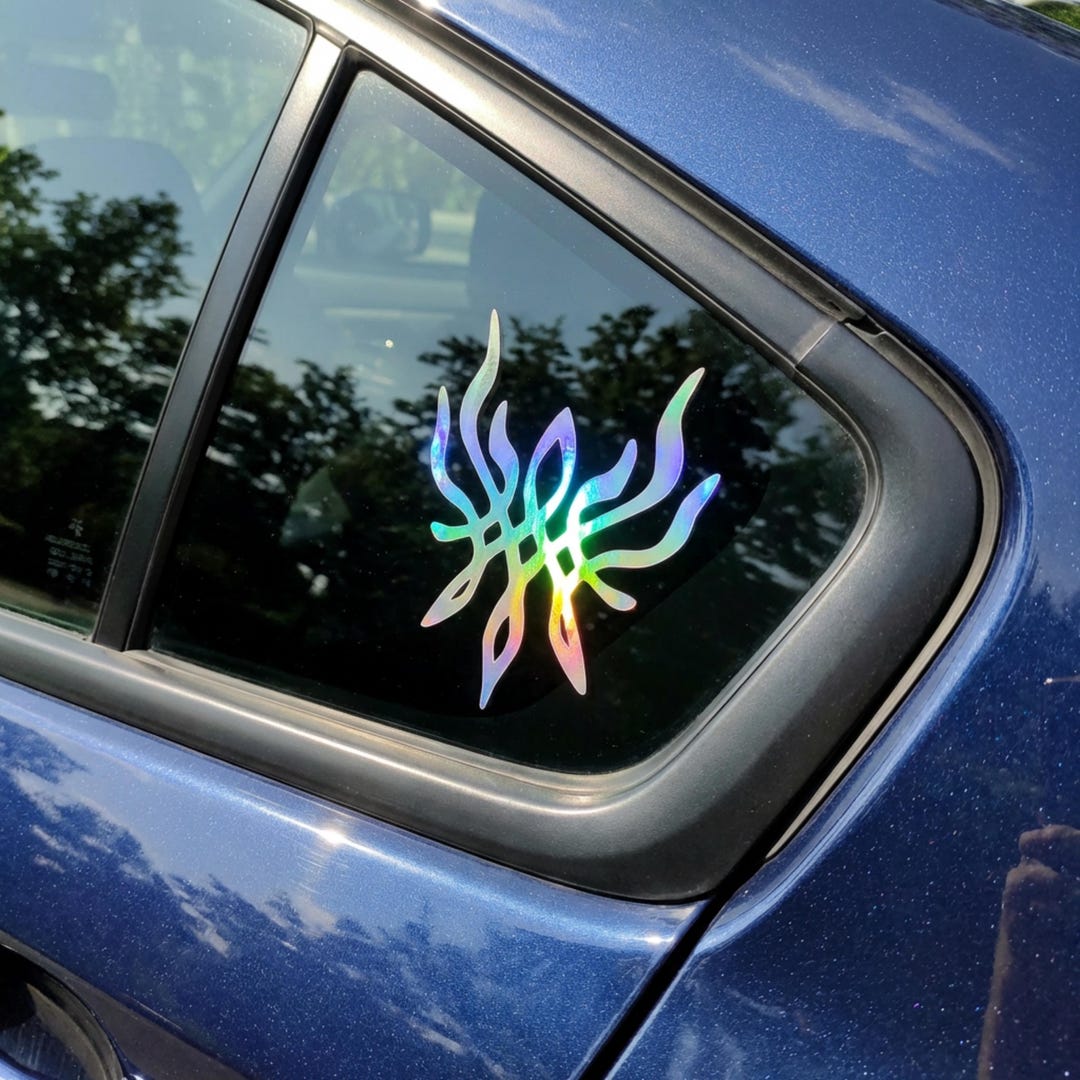 Crest of Flames - Fire Emblem Three Houses - Holographic Vinyl Sticker ...