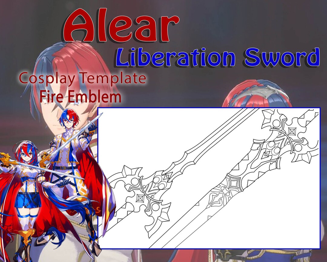 Alear Liberation Sword - Fire Emblem Engage - Cosplay Template - Etsy
