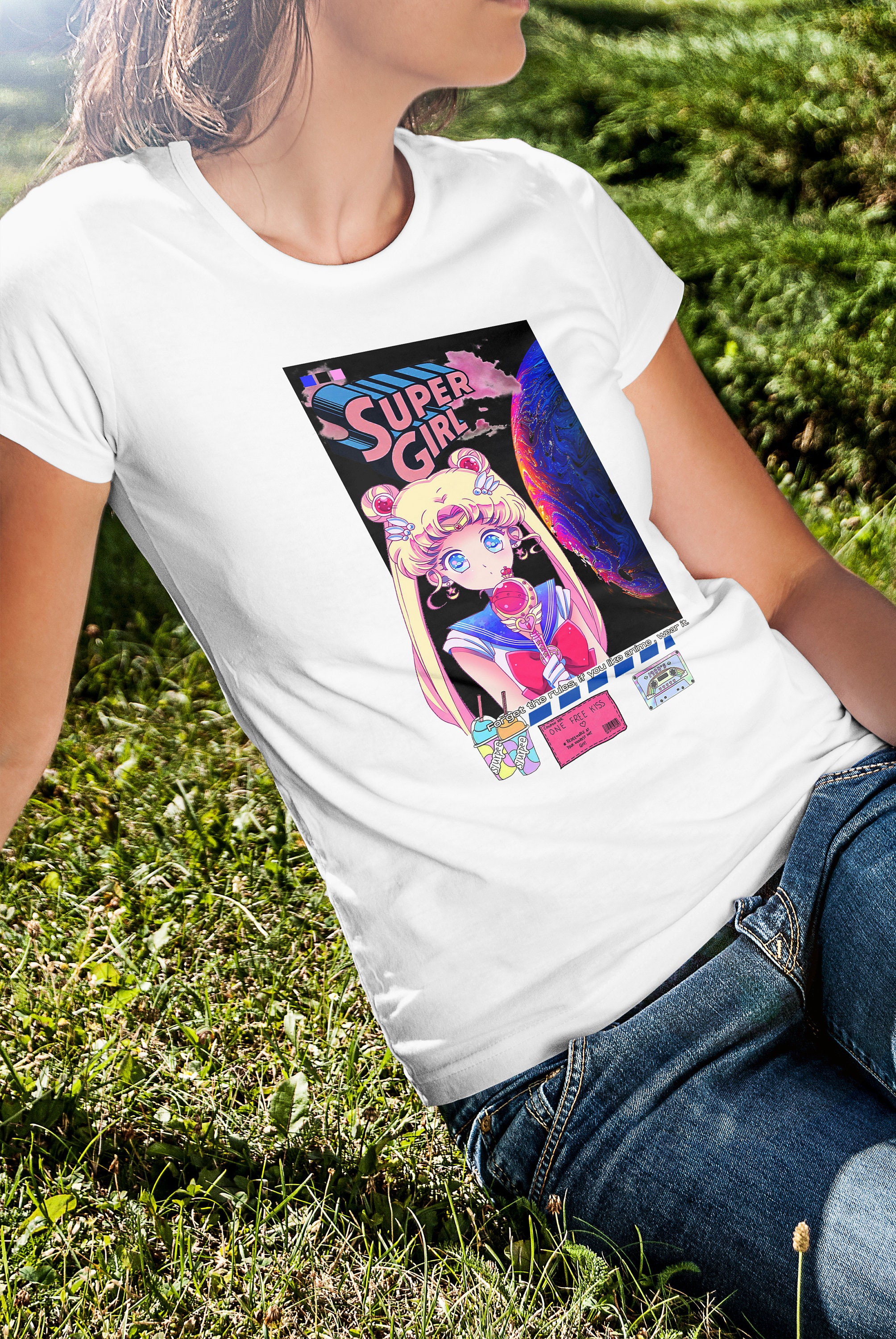 Sailor Moon Shirt Womens Vintage Anime T Shirt Etsy