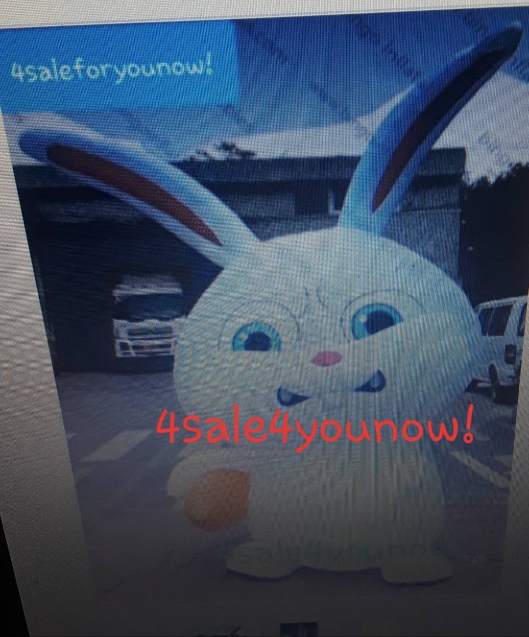 30' Foot Snowball Easter Rabbit Inflatable ..the Secret Life of Pets ...