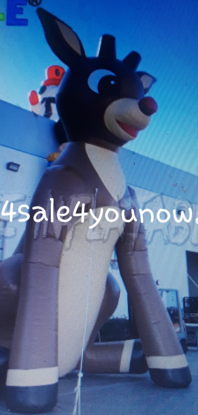 32' Foot Inflatable Rudolph the Red Nose Reindeer With Led Lights ...