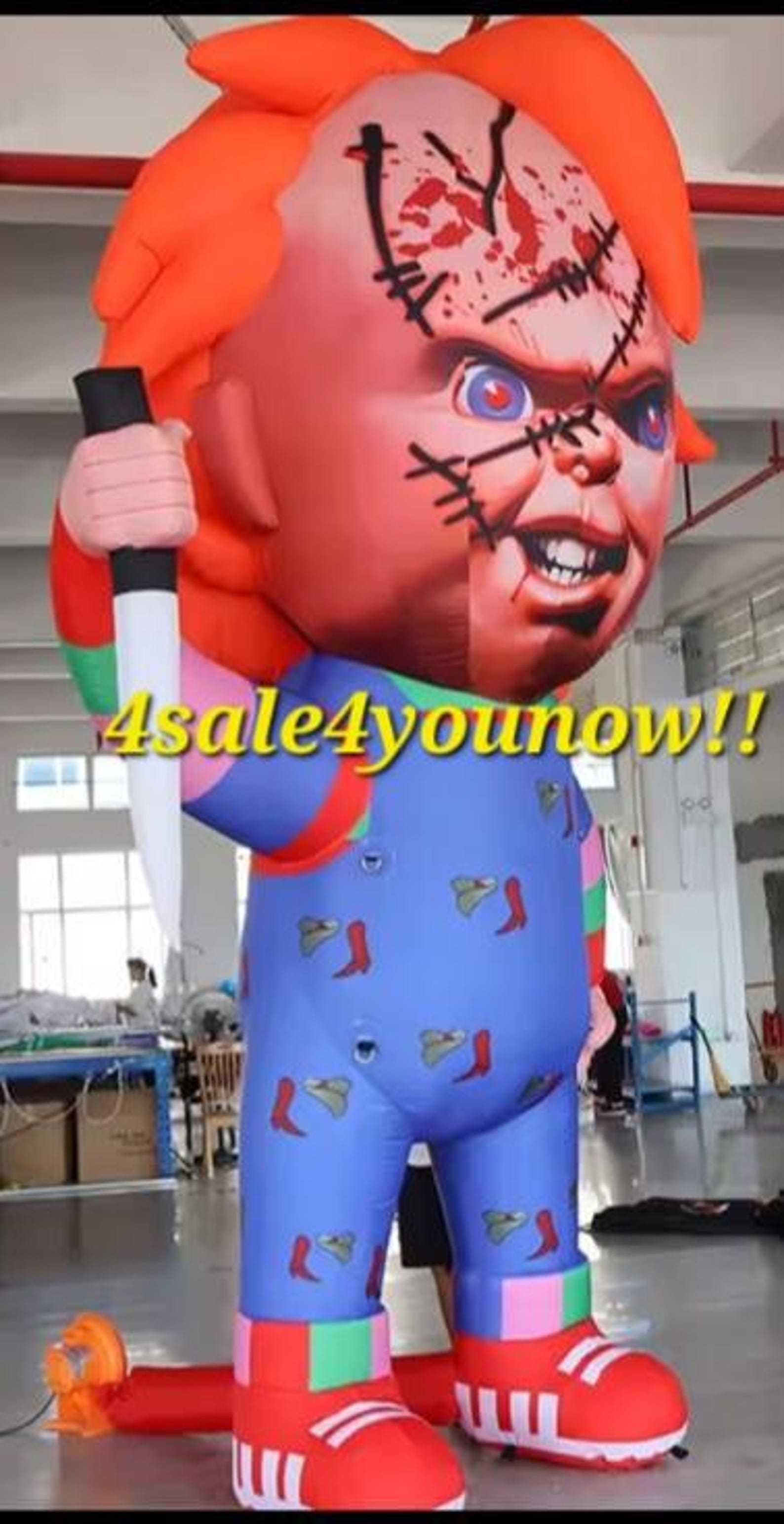 32 ' Foot Tall Inflatable Chucky Doll With Led Lights Custom Made New ...