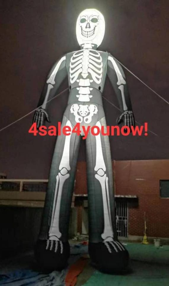 32' Foot Led Inflatable Skeleton Halloween Custom Made One - Etsy