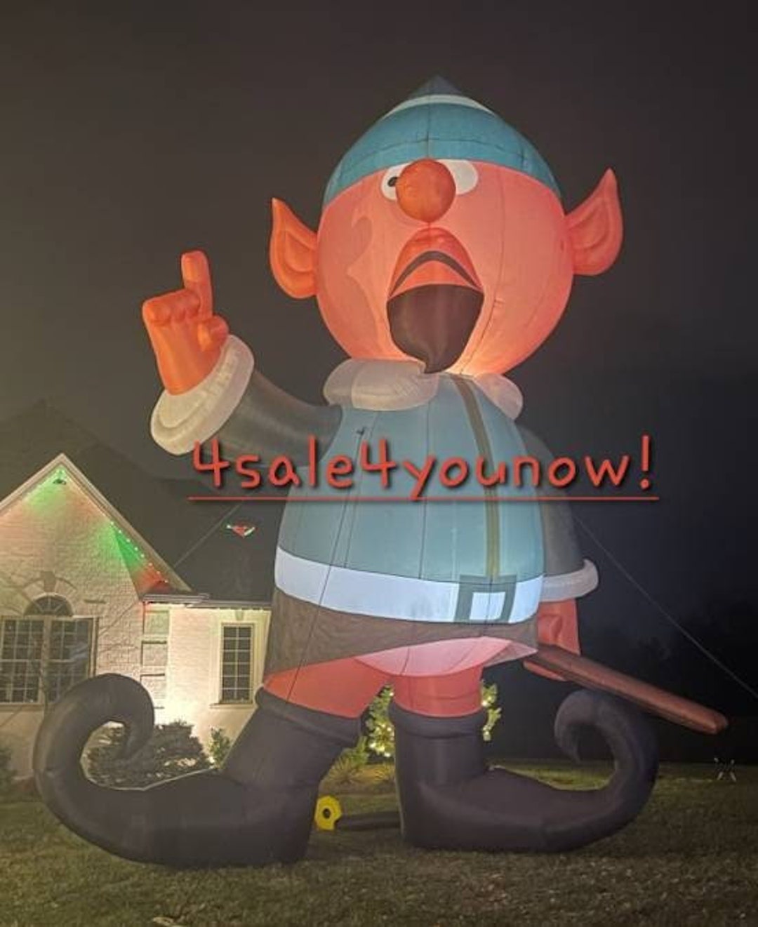 32 Foot Inflatable Christmas Misfit Elf Boss Rudolph the Red-nosed ...