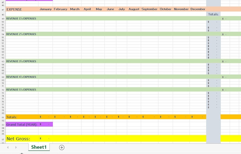 Simple Farm Income/expense Tracker - Excel Spreadsheet File - Etsy