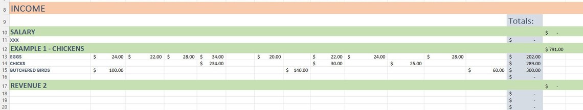 Simple Farm Income/expense Tracker - Excel Spreadsheet File - Etsy