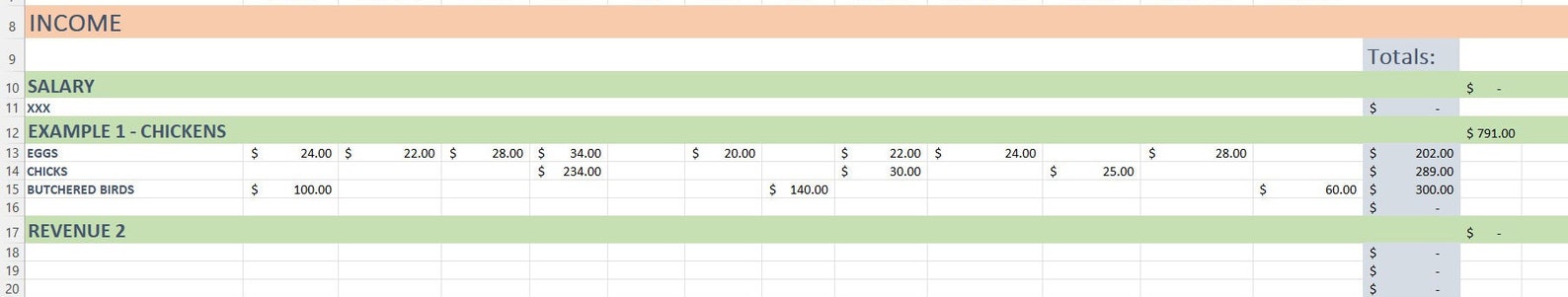 Simple Farm Income/expense Tracker - Excel Spreadsheet File - Etsy