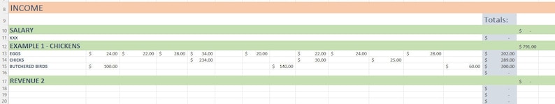 Simple Farm Income/expense Tracker - Excel Spreadsheet File - Etsy