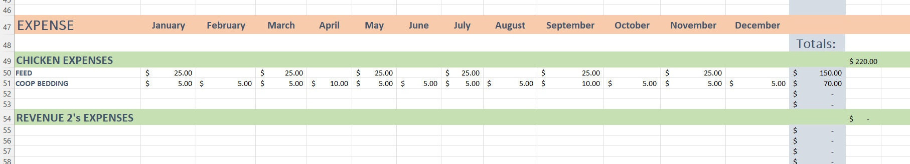 Simple Farm Income/expense Tracker - Excel Spreadsheet File - Etsy