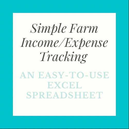 Simple Farm Income/expense Tracker - Excel Spreadsheet File - Etsy
