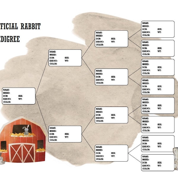 Rabbit Pedigree - Etsy
