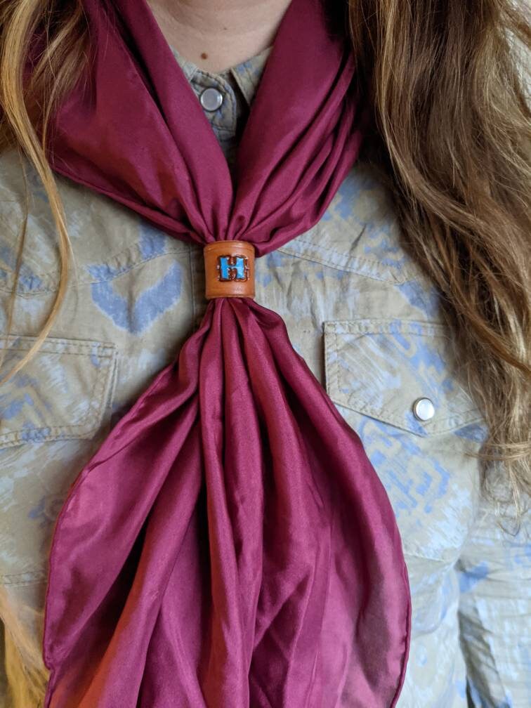 Personalized Wild Rag Slide with Turquoise Dye | Etsy