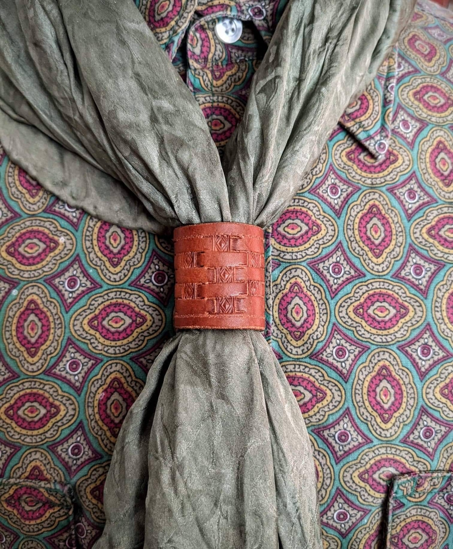 Custom Leather Bandana/Wild Rag Slide | Etsy