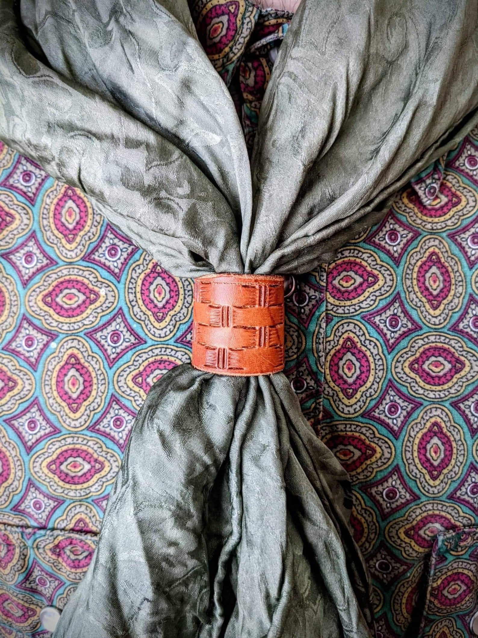 Custom Leather Bandana/Wild Rag Slide | Etsy