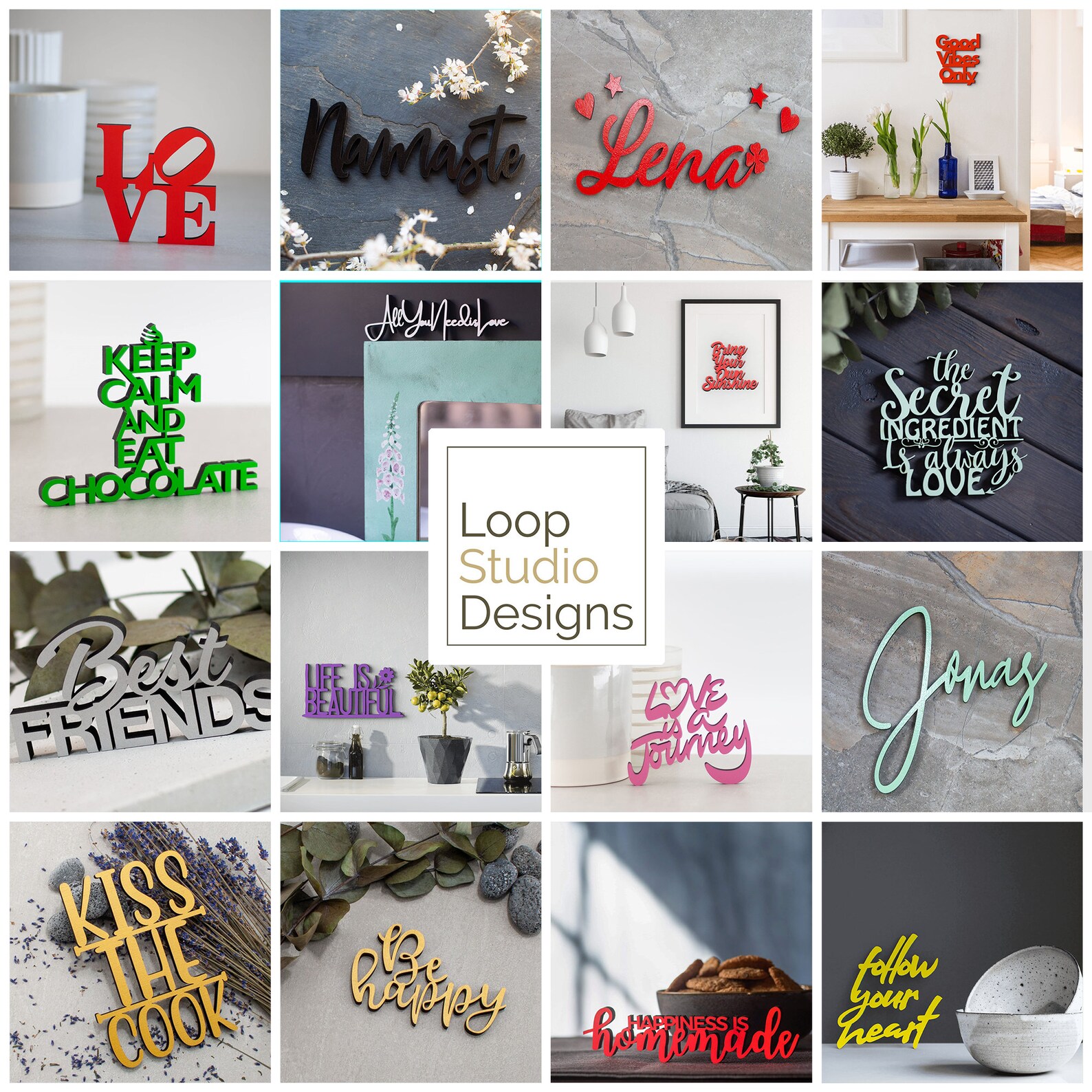 3D Font & Wall Decoration vegan Kitchen and | Etsy