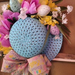 Easter Spring Hat Wreath - Etsy